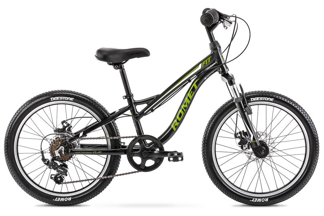 Rower 20 ROMET RAMBLER FIT czarno-zielony - Rowery dziecięce - Mias...