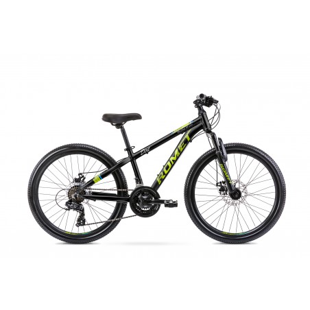 Rower 24 ROMET RAMBLER DIRT czarno-limonkowy 12"