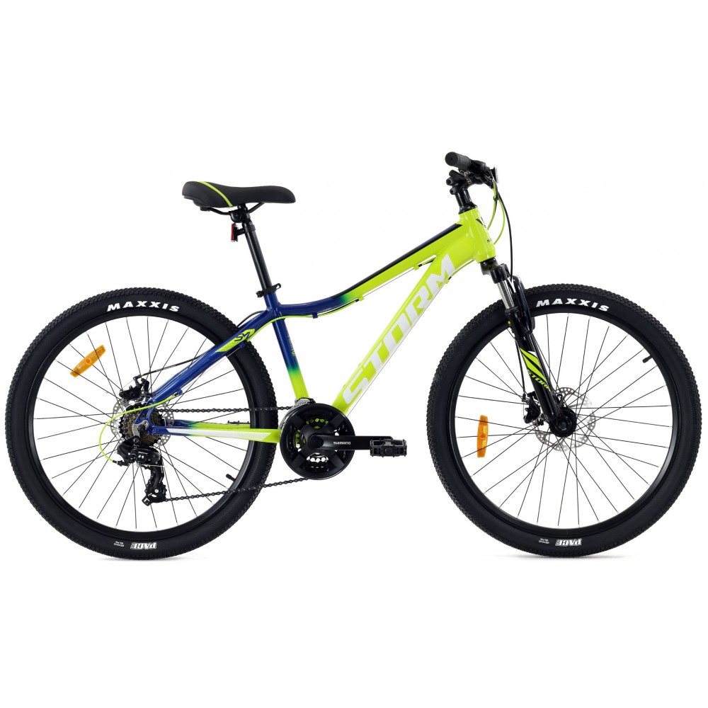 Rower 26 STORM MTB Racer 2D 3x7 2MT al 15" żółto-granatowy - Rowery...