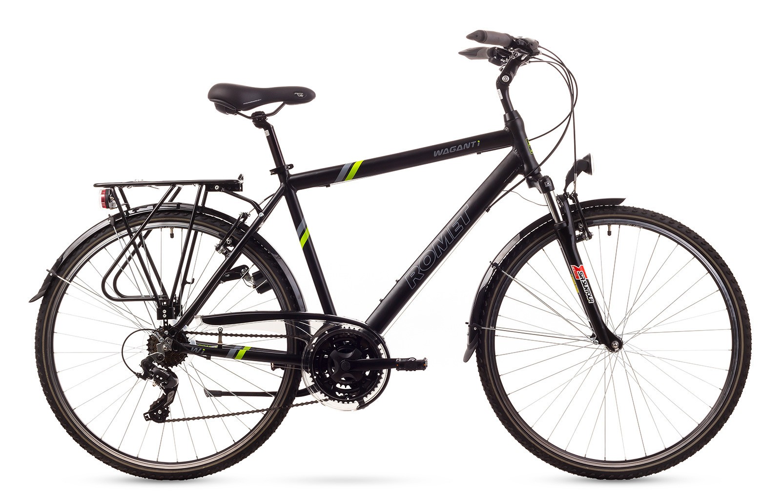 Rower ROMET WAGANT 1 M CTB T Altus czarny z zielonym - Rowery trekk...