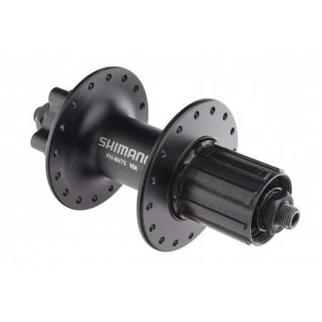 Piasta tylna KASETA alu. 33H, TARCZA IS-6śrub, zacisk, czarna /Shim...